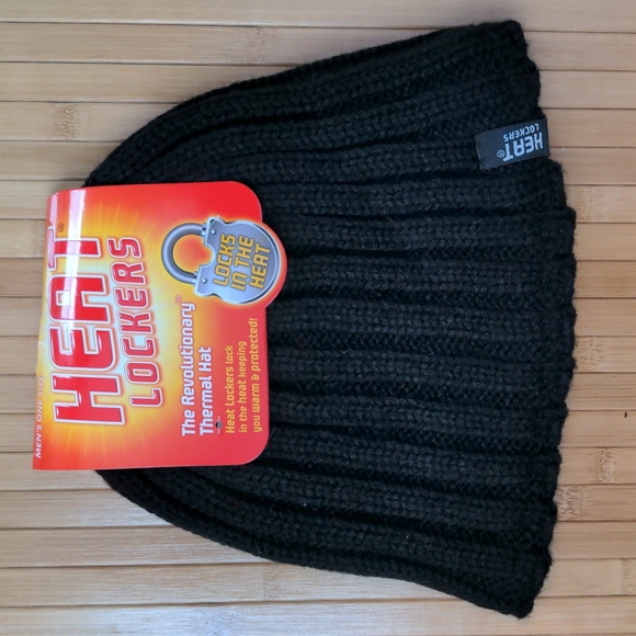 Heat Lockers | Accessories | Mens Black Thermal Cable Knit Hat By Heat ...